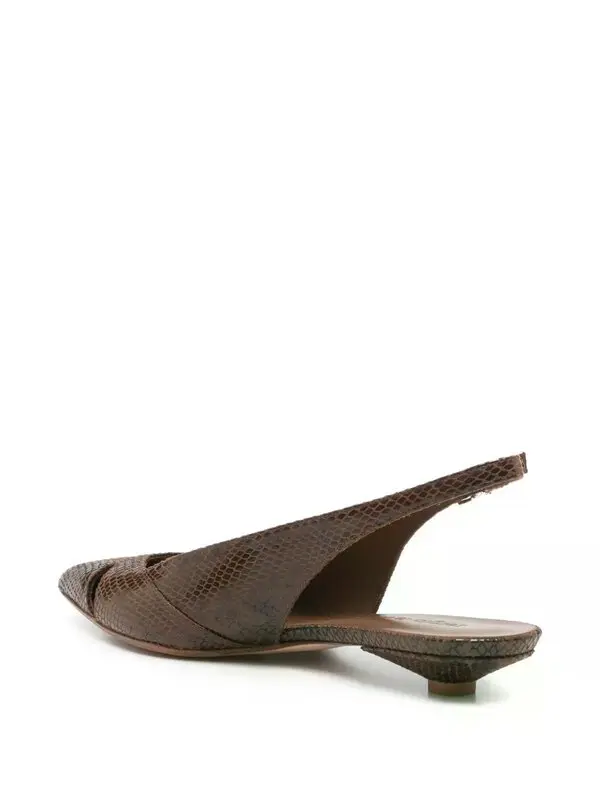 SERGIO LEVANTESI Fatima Pointed-toe Leather Pumps
