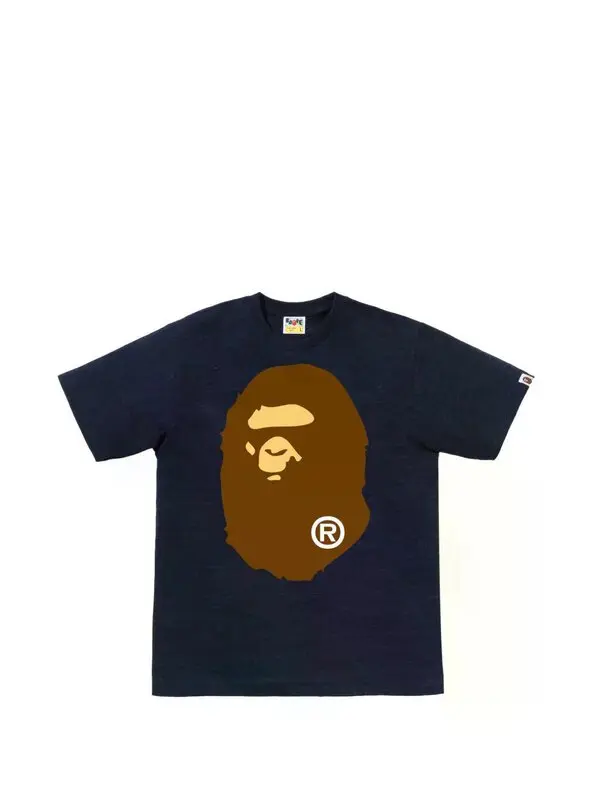 A BATHING APE Big Ape Head Cotton T-shirt - Blue