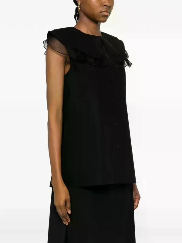 CURIEL Sleeveless Blouse With Peter Pan Collar