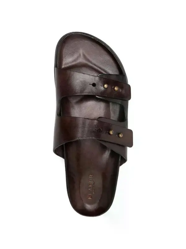 BRADOR Studded Strap Leather Sandals