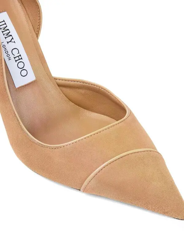 JIMMY CHOO Brigitte Suede Pointed Toe Stiletto Pumps - Neutrals