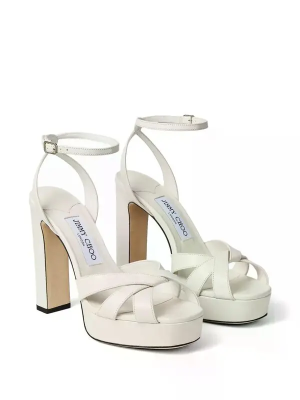 JIMMY CHOO Kove Platform Sandals - Neutrals