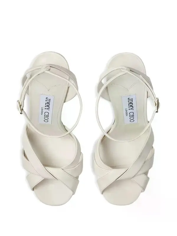 JIMMY CHOO Kove Platform Sandals - Neutrals