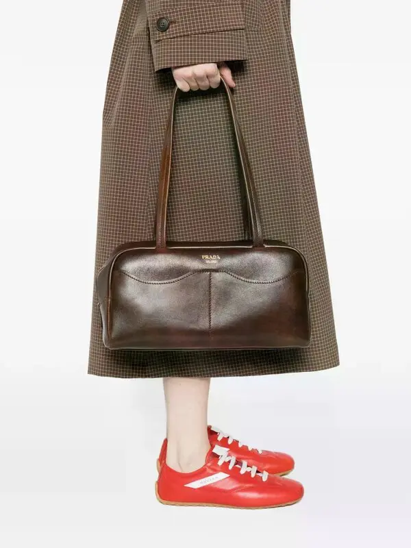 Prada Leather Shoulder Bag - Brown