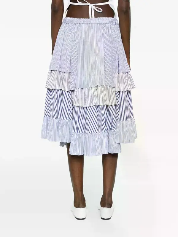 Comme Des Garçons Striped Midi Skirt
