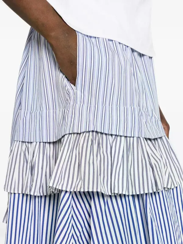 Comme Des Garçons Striped Midi Skirt