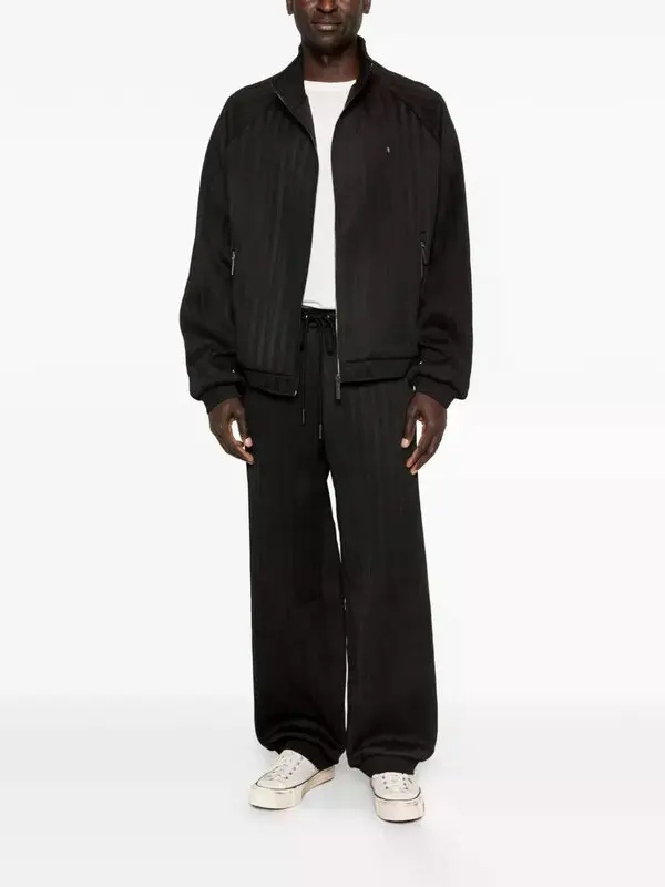 MADFRENZY Striped Zip Jacket