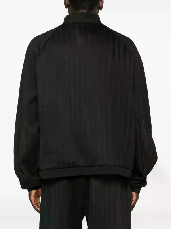 MADFRENZY Striped Zip Jacket