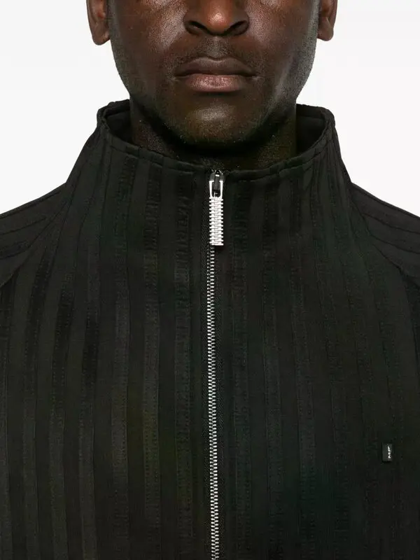 MADFRENZY Striped Zip Jacket