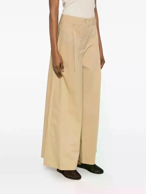 SOLOTRE Pleated Belted Palazzo Trousers