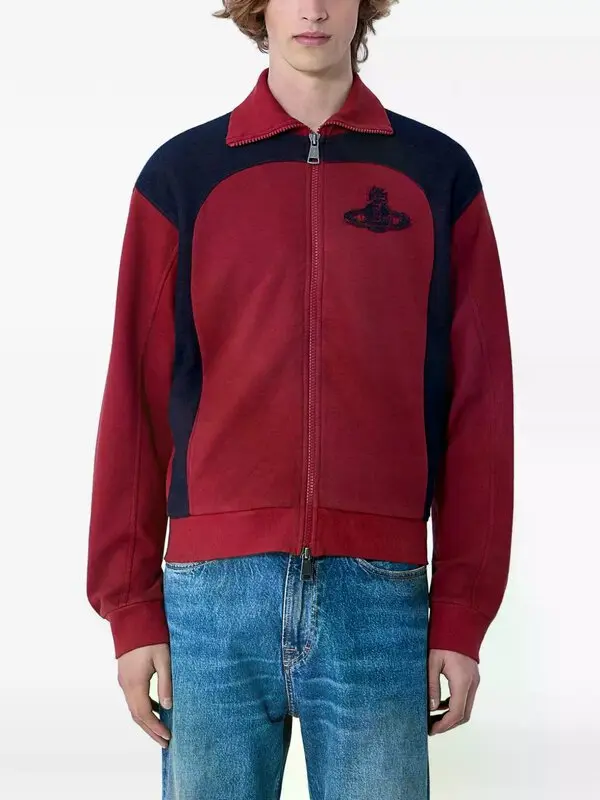 VIVIENNE WESTWOOD Embroidered Logo Zip-up Jacket