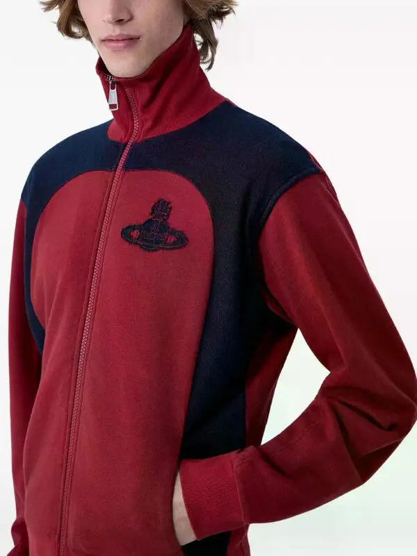 VIVIENNE WESTWOOD Embroidered Logo Zip-up Jacket