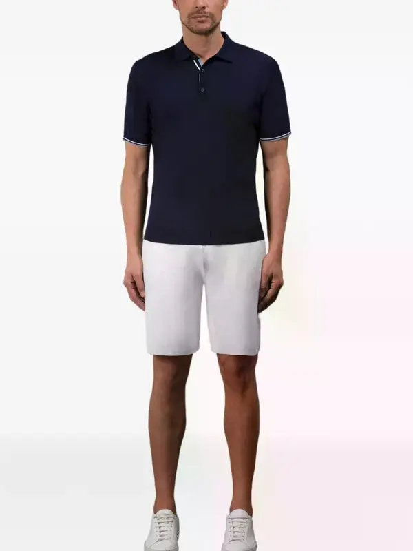 MOORER Adolfo-cre Button-fastening Polo Shirt