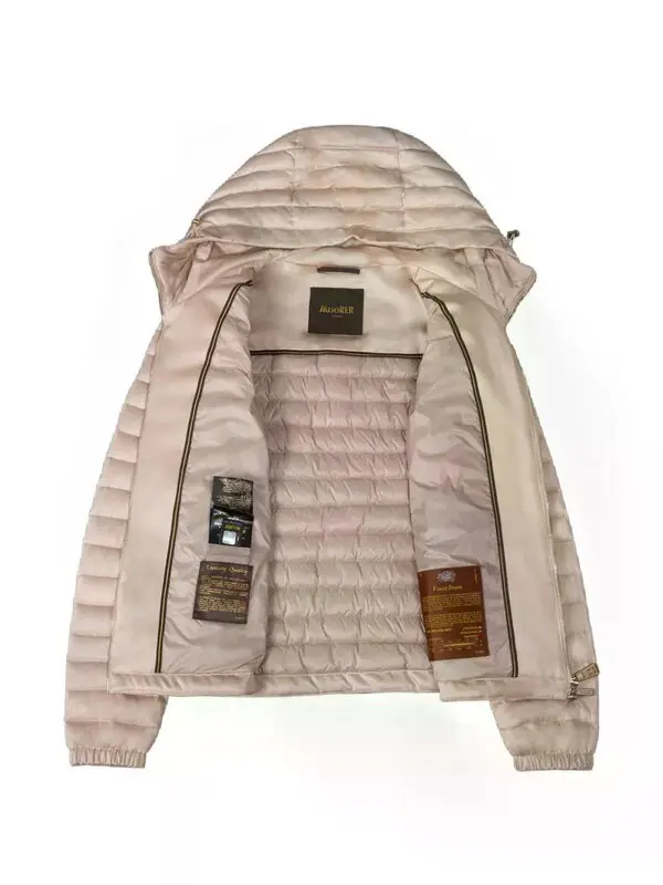 MOORER Quilted Hooded Cotton Jacket - Neutrals