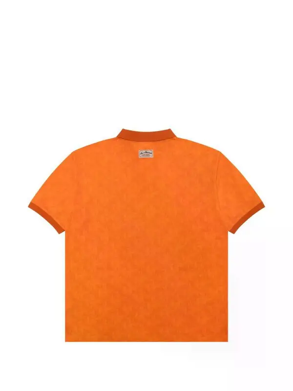 AAPE BY *A BATHING APE Buttoned Logo-patch Polo Shirt - Orange