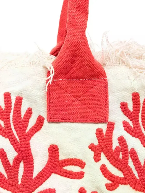 MC2 SAINT BARTH Logo-embroidered Tote Bag - Neutrals