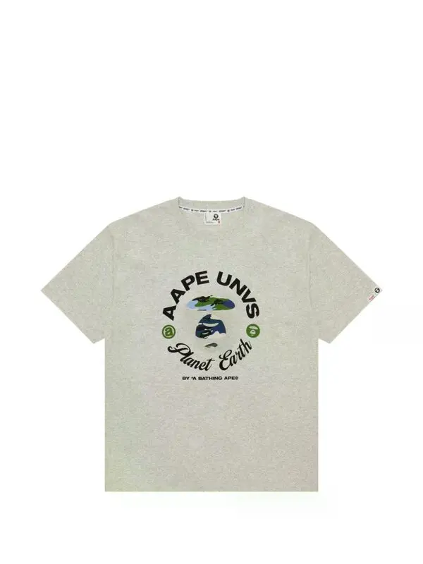 AAPE BY *A BATHING APE Earth Logo T-shirt - Grey