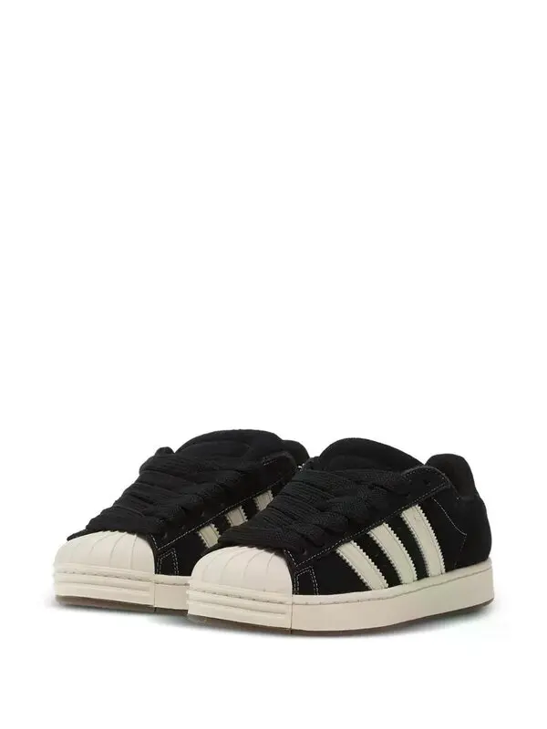 Adidas Superstar Three-stripe Sneakers - Black