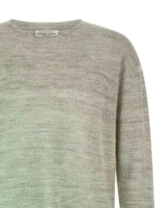 ROBERTO COLLINA Mouliné Knit Sweater - Grey