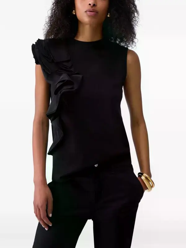 Liu Jo Taffeta Detail Top - Black