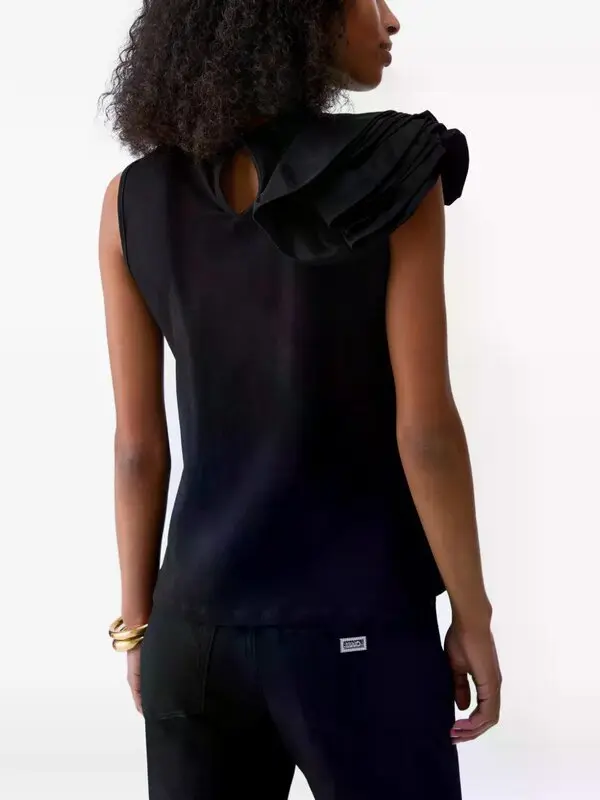 Liu Jo Taffeta Detail Top - Black