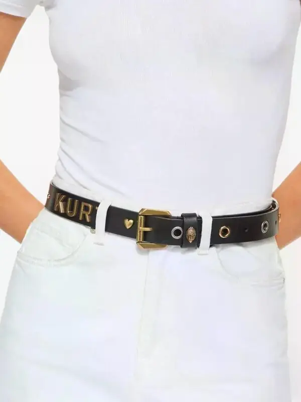 Kurt Geiger Studded Leather Belt - Black