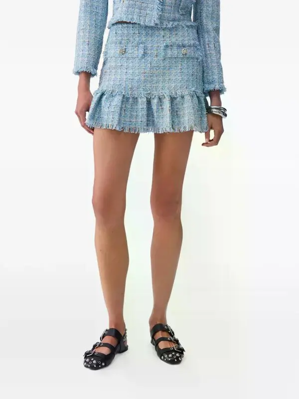 Liu Jo Bouclé Miniskirt With Embellished Details