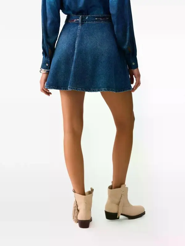 Liu Jo Flared Mini Skirt With Scarf Belt