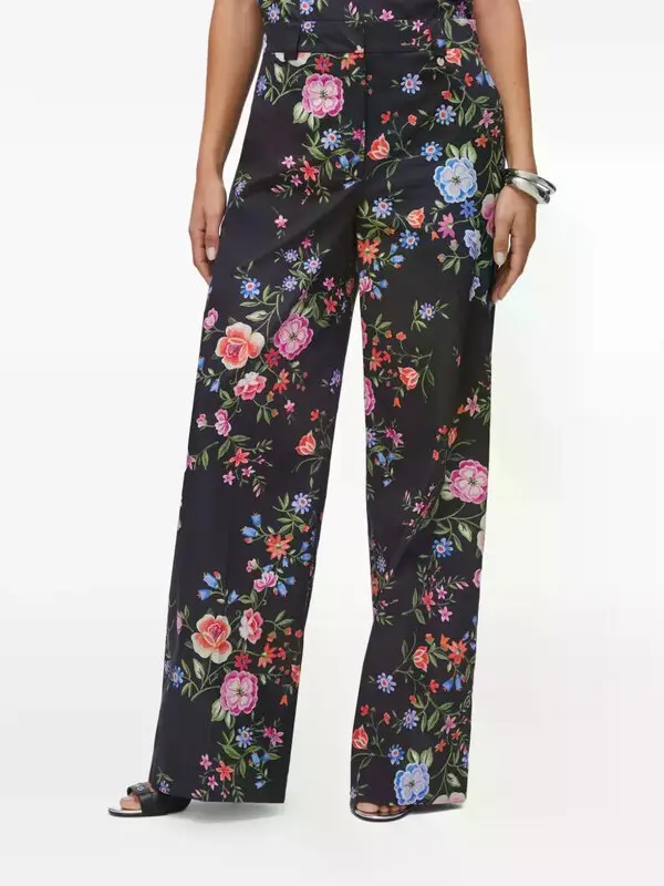Liu Jo Straight-leg Floral Print Trousers