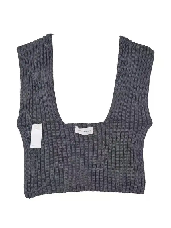 NICCOLO PASQUALETTI Ribbed Knit Muffler - Grey
