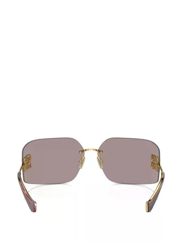Miu Miu Logo Square-frame Sunglasses