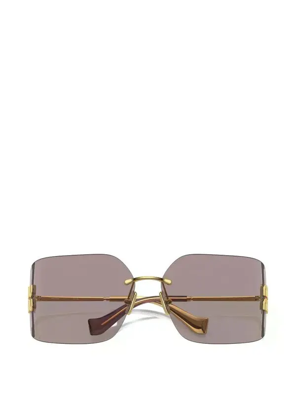 Miu Miu Logo Square-frame Sunglasses