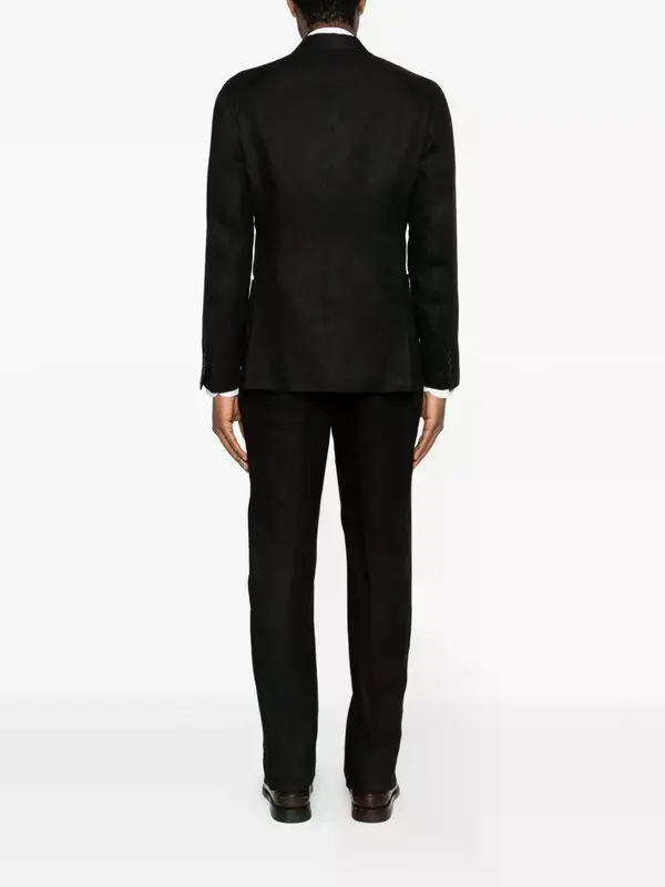 LARDINI Double-breasted Suit - Black