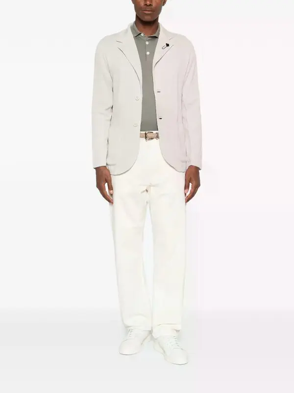 LARDINI Notched Patch Pocket Jacket