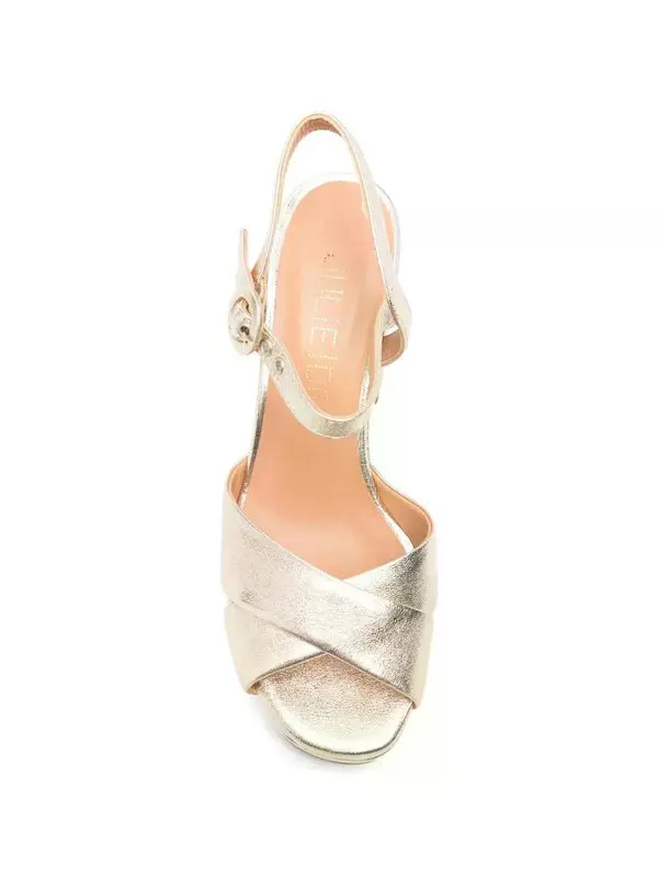 JULIE DEE Platform-heel Crossover-strap Sandals