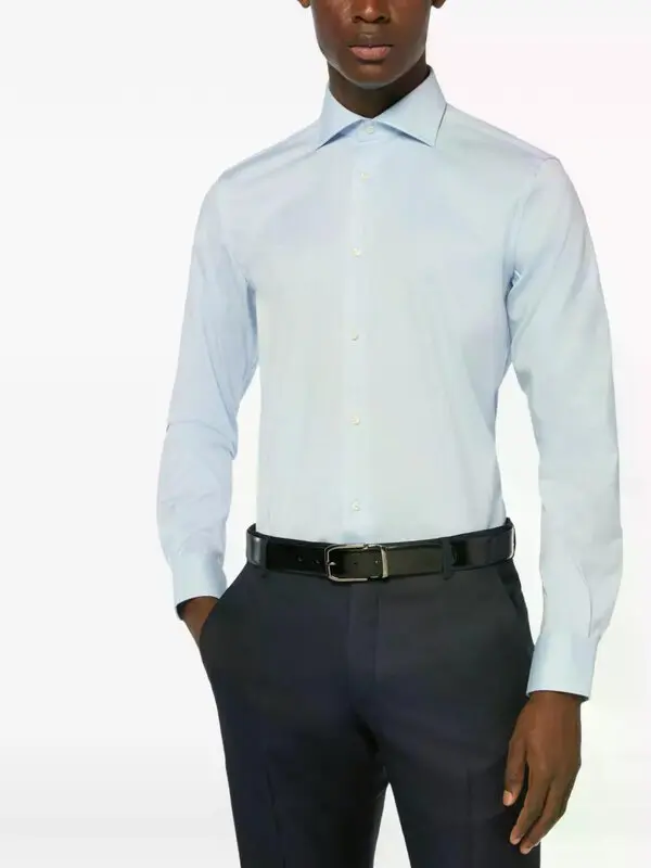 Boggi Milano Opne-collar Cotton Shirt