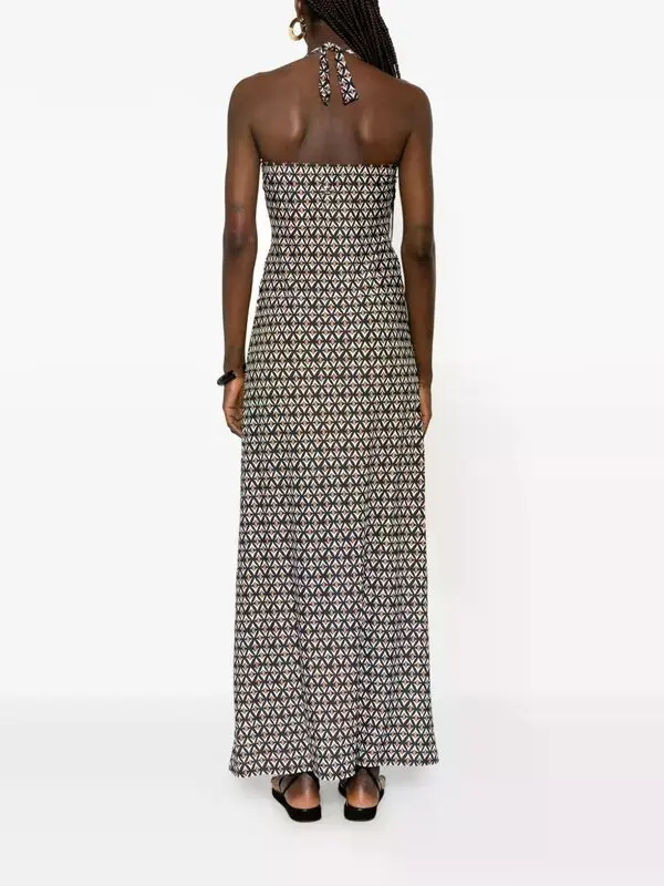 IU RITA MENNOIA Patterned Halter Dress