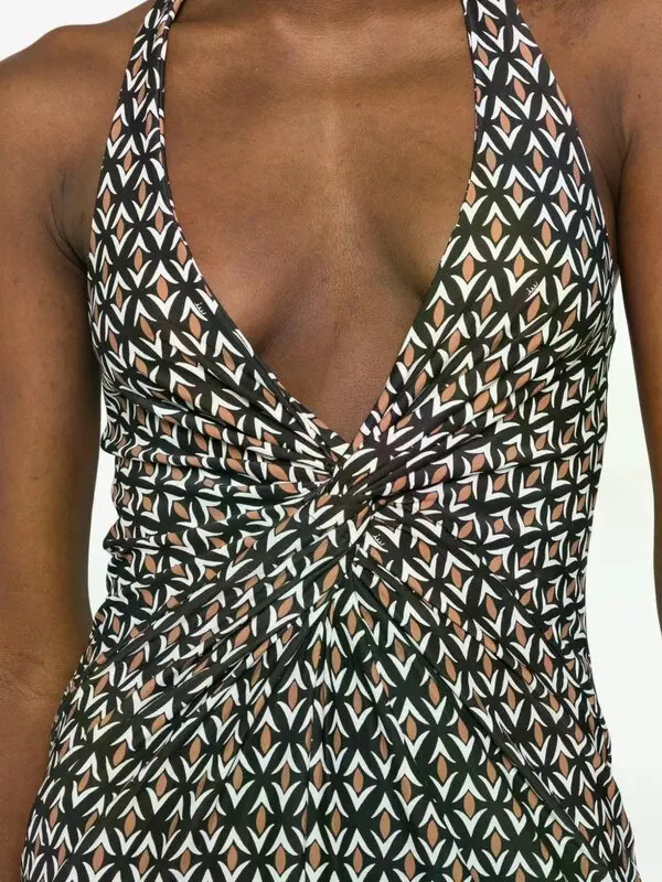 IU RITA MENNOIA Patterned Halter Dress