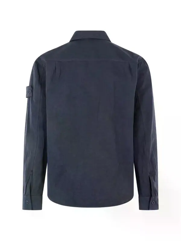Stone Island Ghost Buttoned Badge Shirt - Blue