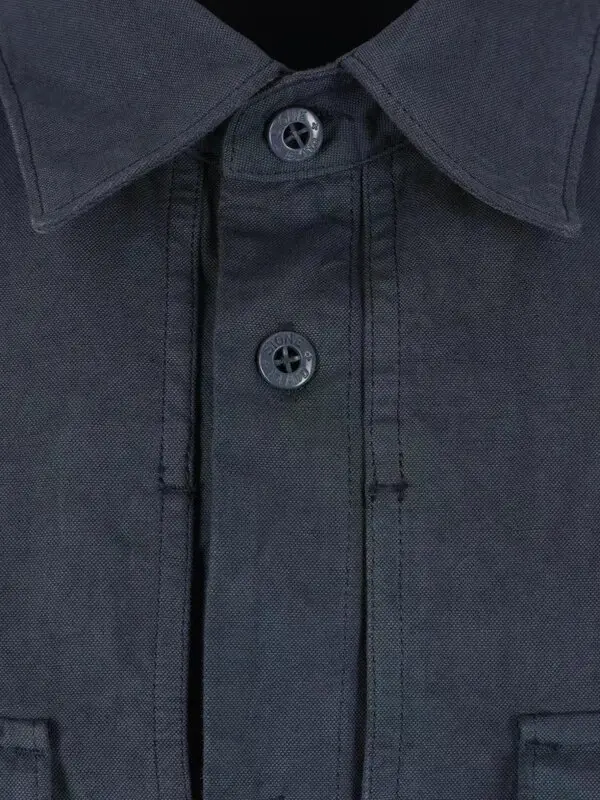 Stone Island Ghost Buttoned Badge Shirt - Blue