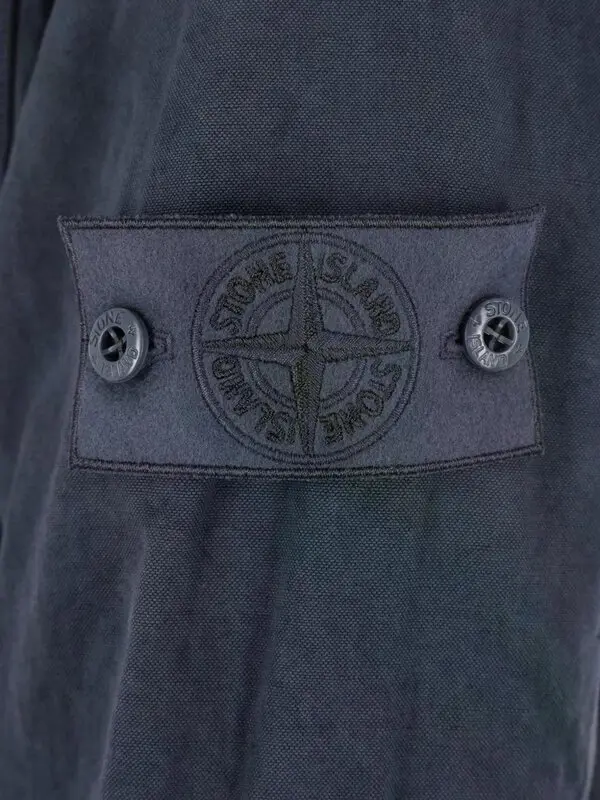 Stone Island Ghost Buttoned Badge Shirt - Blue