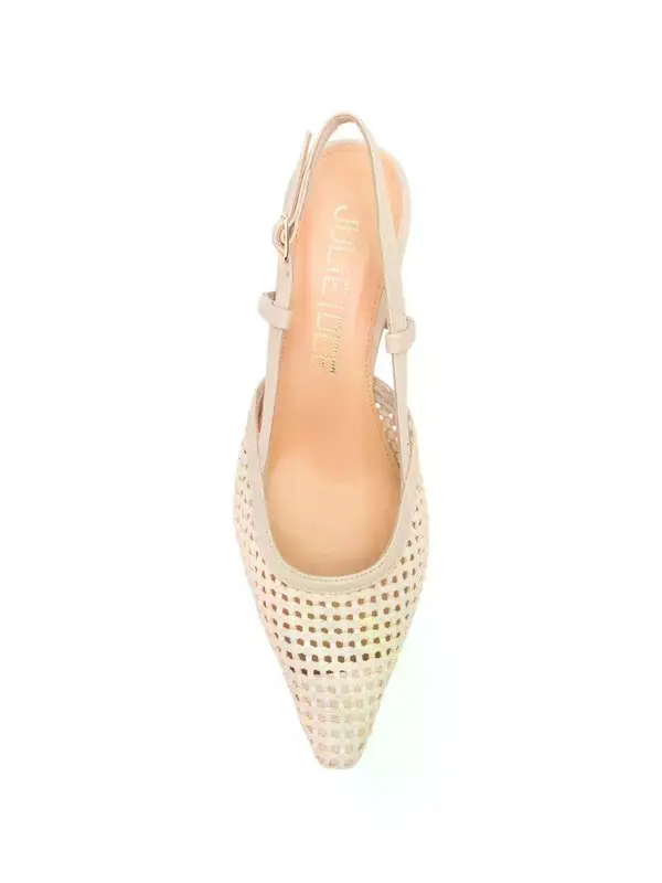 JULIE DEE Woven Slingback Pumps