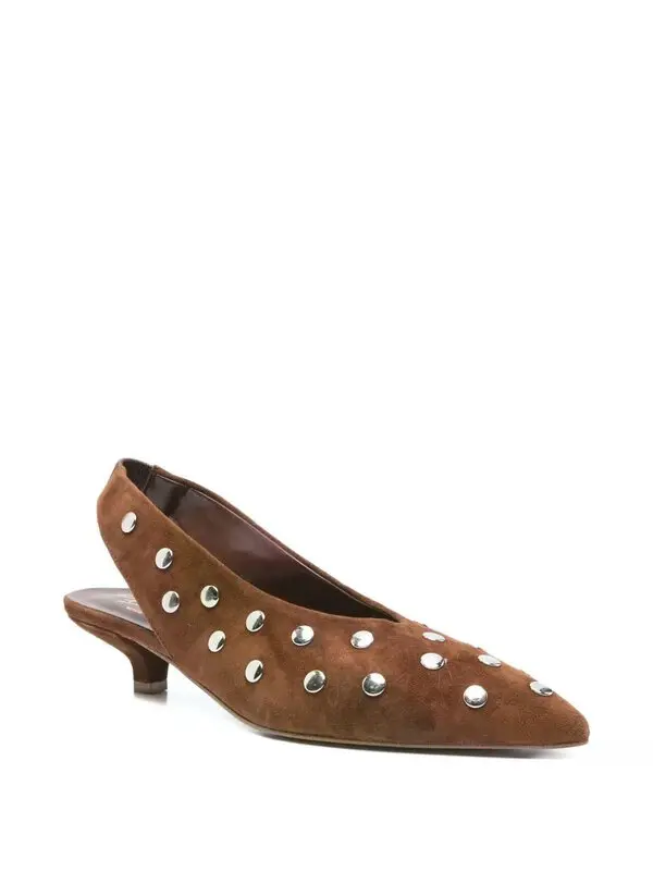 BIANCADI Studded Slingback Pumps