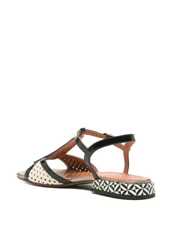 Chie Mihara Perforated T-strap Sandals