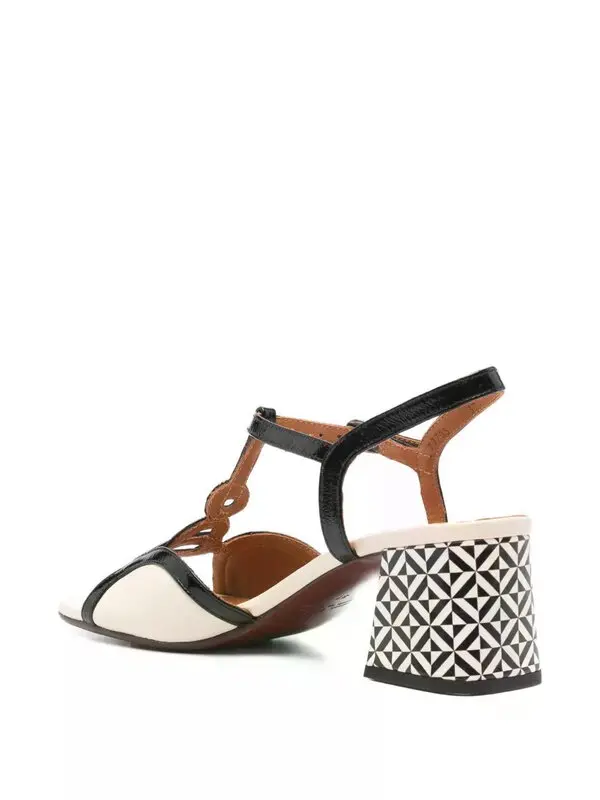 Chie Mihara Patterned T-strap Sandals - Neutrals