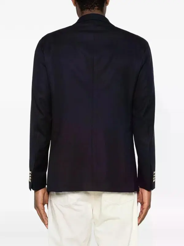 Tagliatore Button Notched Lapel Jacket - Blue