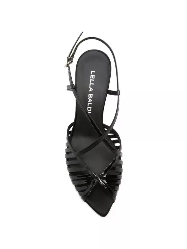 LELLA BALDI Open-toe Strap Sandals - Black