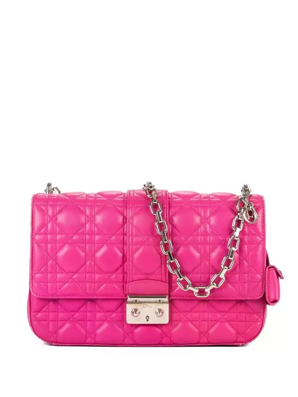 Dior Quilted Chain Shoulder Bag - Pink