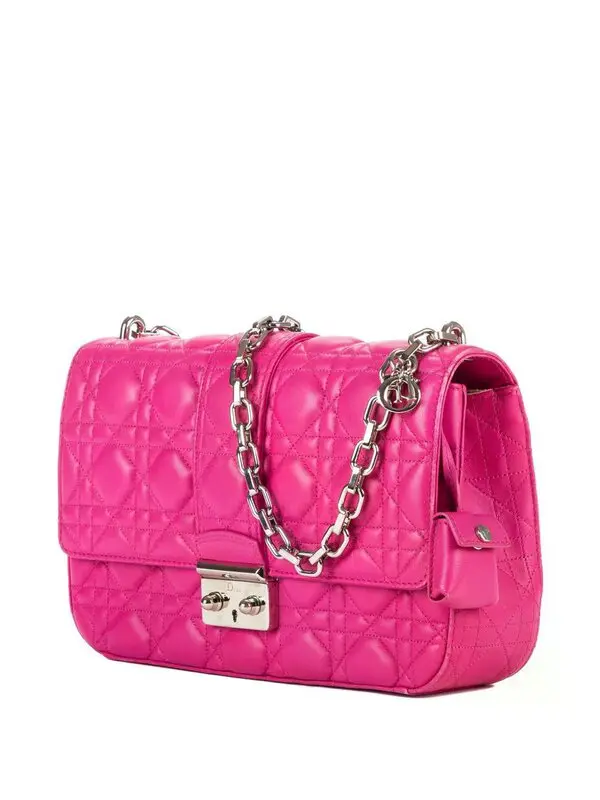 Dior Quilted Chain Shoulder Bag - Pink