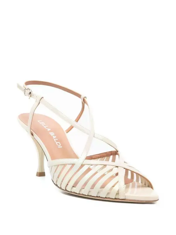 LELLA BALDI Criss-cross Strap Sandals - Neutrals